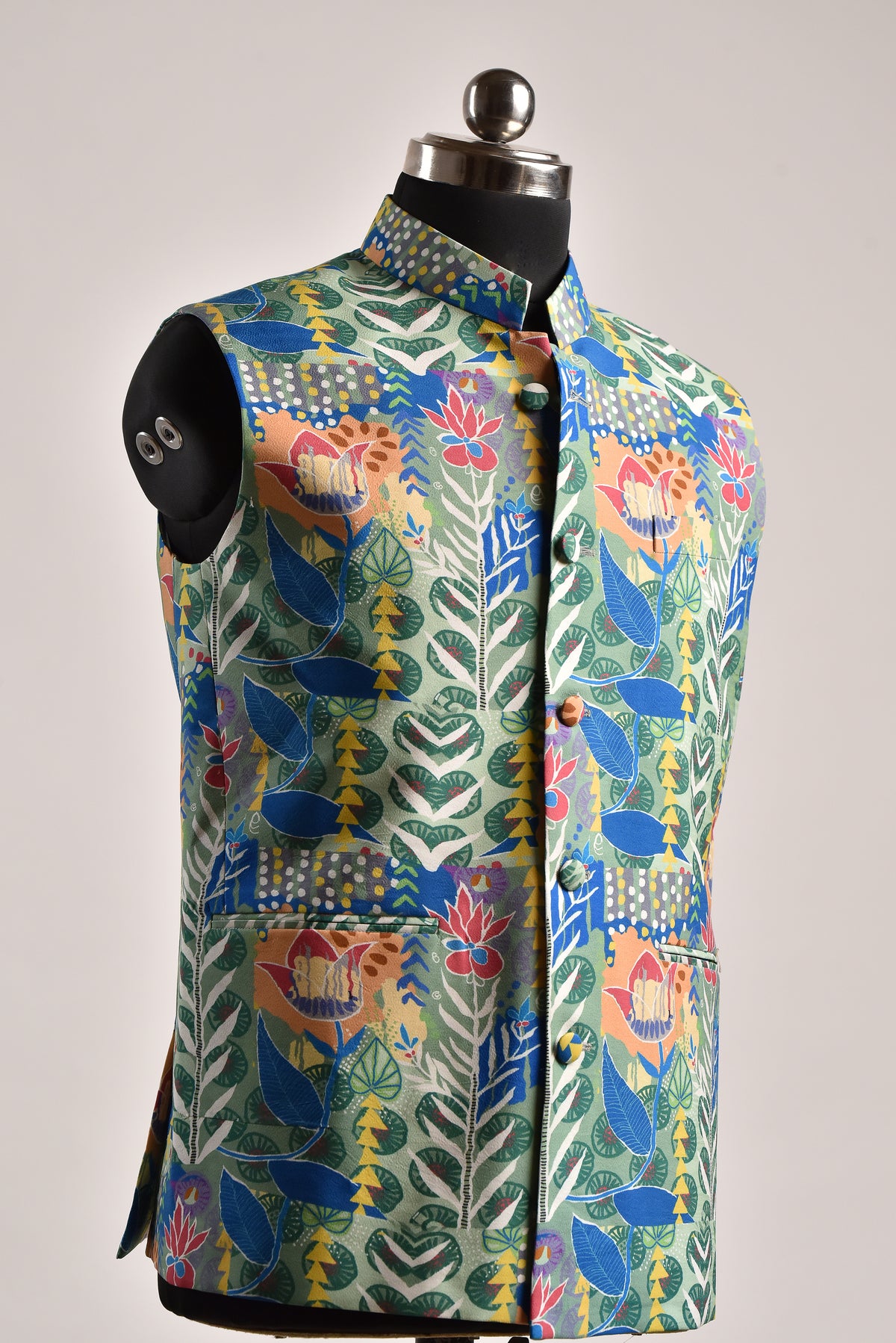 Justina Blue Floral - Russian Silk - Bandi – QB - QUINTESSENTIAL BASICS